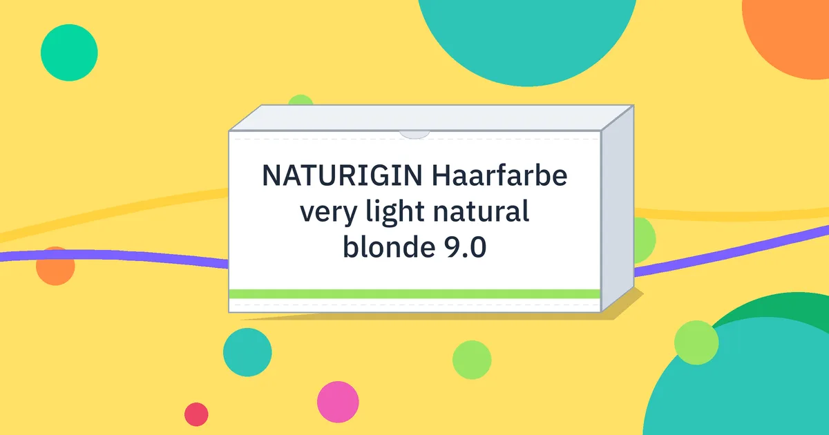 Symbolbild: Packung mit der Aufschrift NATURIGIN Haarfarbe very light natural blonde 9.0 (PZN 18108011) – Verfügbarkeit und Bezug in Apotheken in Frankfurt am Main