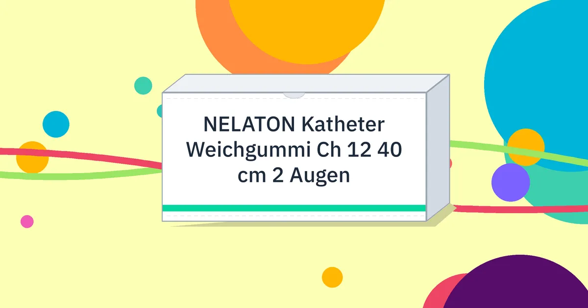 Symbolbild: Packung mit der Aufschrift NELATON Katheter Weichgummi Ch 12 40 cm 2 Augen (PZN 10085635) – Verfügbarkeit und Bezug in Apotheken in Frankfurt am Main