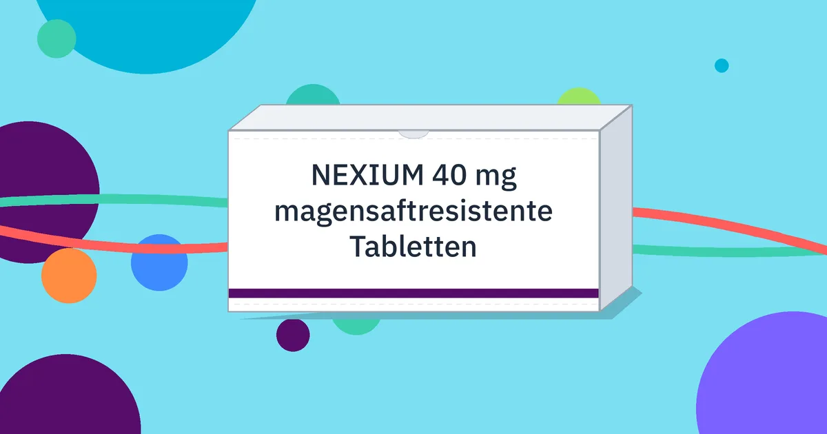 Symbolbild: Packung mit der Aufschrift NEXIUM 40 mg magensaftresistente Tabletten (PZN 19179349) – Verfügbarkeit und Bezug in Apotheken in Frankfurt am Main