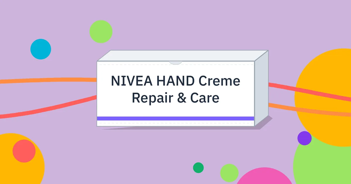 Symbolbild: Packung mit der Aufschrift NIVEA HAND Creme Repair & Care (PZN 13590606) – Verfügbarkeit und Bezug in Apotheken in Frankfurt am Main