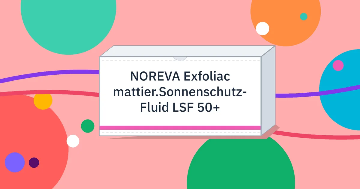 Symbolbild: Packung mit der Aufschrift NOREVA Exfoliac mattier.Sonnenschutz-Fluid LSF 50+ (PZN 16698304) – Verfügbarkeit und Bezug in Apotheken in Frankfurt am Main