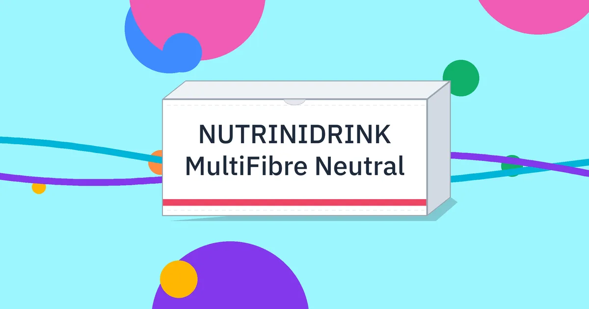Symbolbild: Packung mit der Aufschrift NUTRINIDRINK MultiFibre Neutral (PZN 06828214) – Verfügbarkeit und Bezug in Apotheken in Frankfurt am Main