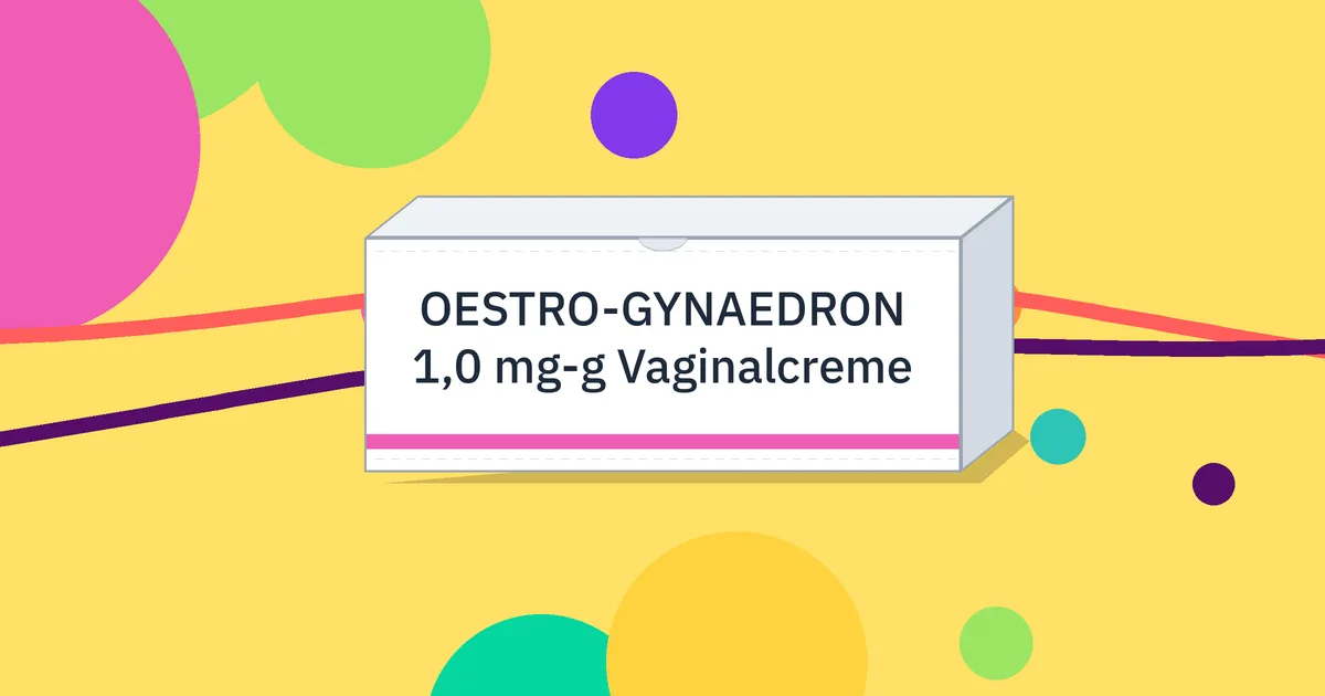 Symbolbild: Packung mit der Aufschrift OESTRO-GYNAEDRON 1,0 mg-g Vaginalcreme (PZN 16236785) – Verfügbarkeit und Bezug in Apotheken in Frankfurt am Main