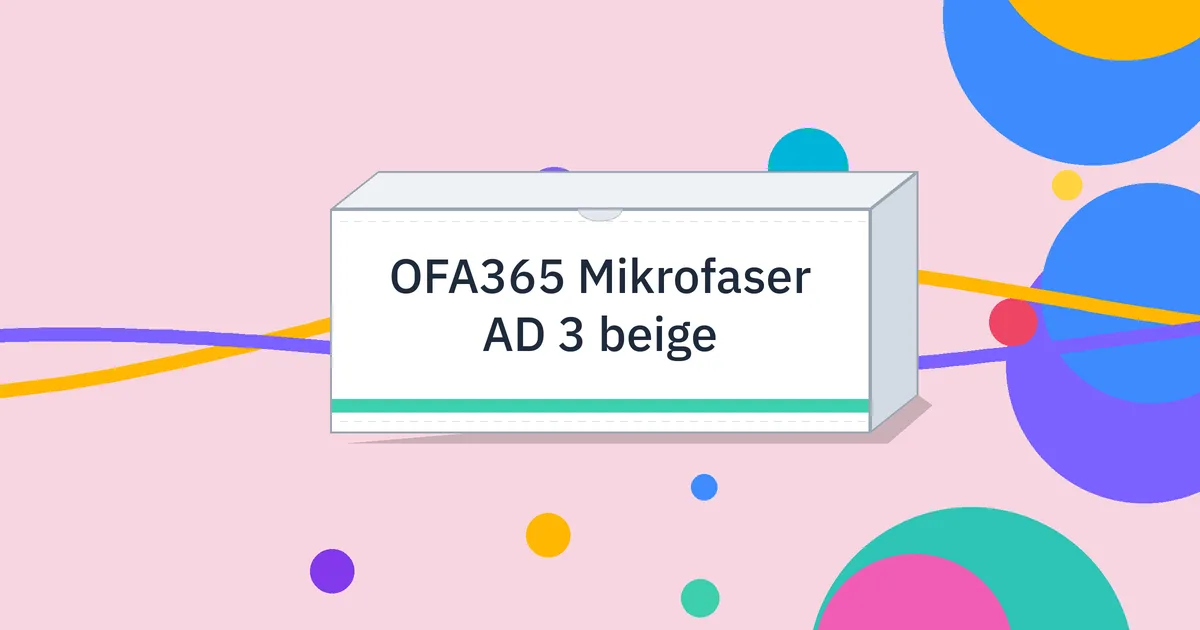 Symbolbild: Packung mit der Aufschrift OFA365 Mikrofaser AD 3 beige (PZN 16723947) – Verfügbarkeit und Bezug in Apotheken in Frankfurt am Main