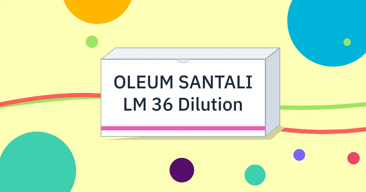 Symbolbild: Packung mit der Aufschrift OLEUM SANTALI LM 36 Dilution (PZN 13623518) – Verfügbarkeit und Bezug in Apotheken in Frankfurt am Main