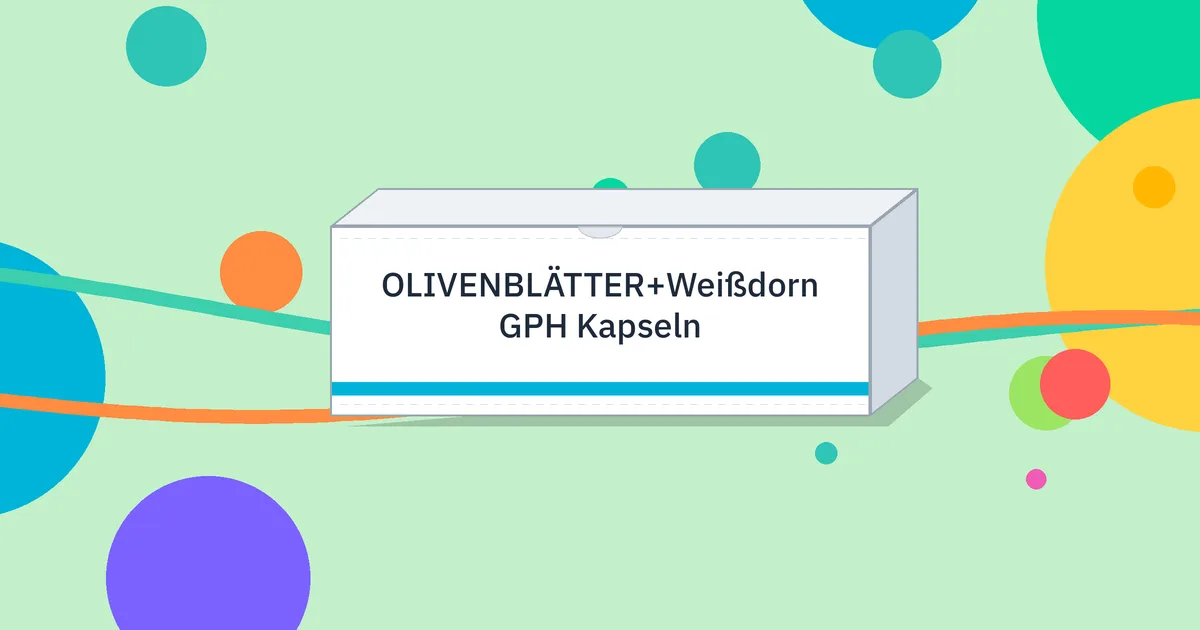 Symbolbild: Packung mit der Aufschrift OLIVENBLÄTTER+Weißdorn GPH Kapseln (PZN 00964301) – Verfügbarkeit und Bezug in Apotheken in Frankfurt am Main