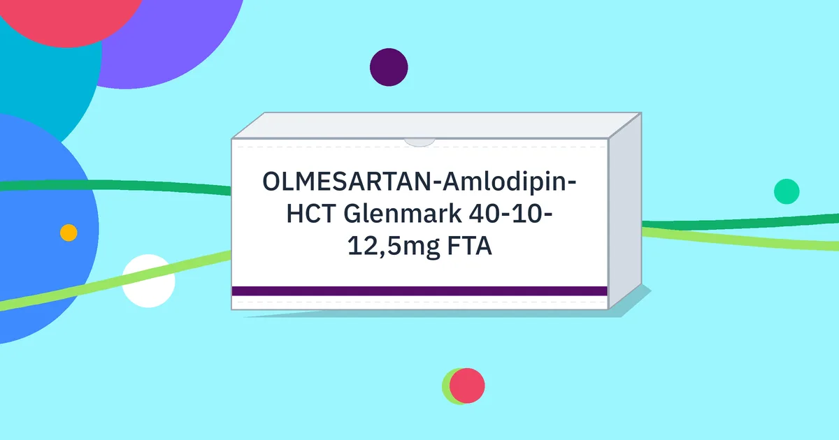 Symbolbild: Packung mit der Aufschrift OLMESARTAN-Amlodipin-HCT Glenmark 40-10-12,5mg FTA (PZN 17205798) – Verfügbarkeit und Bezug in Apotheken in Frankfurt am Main