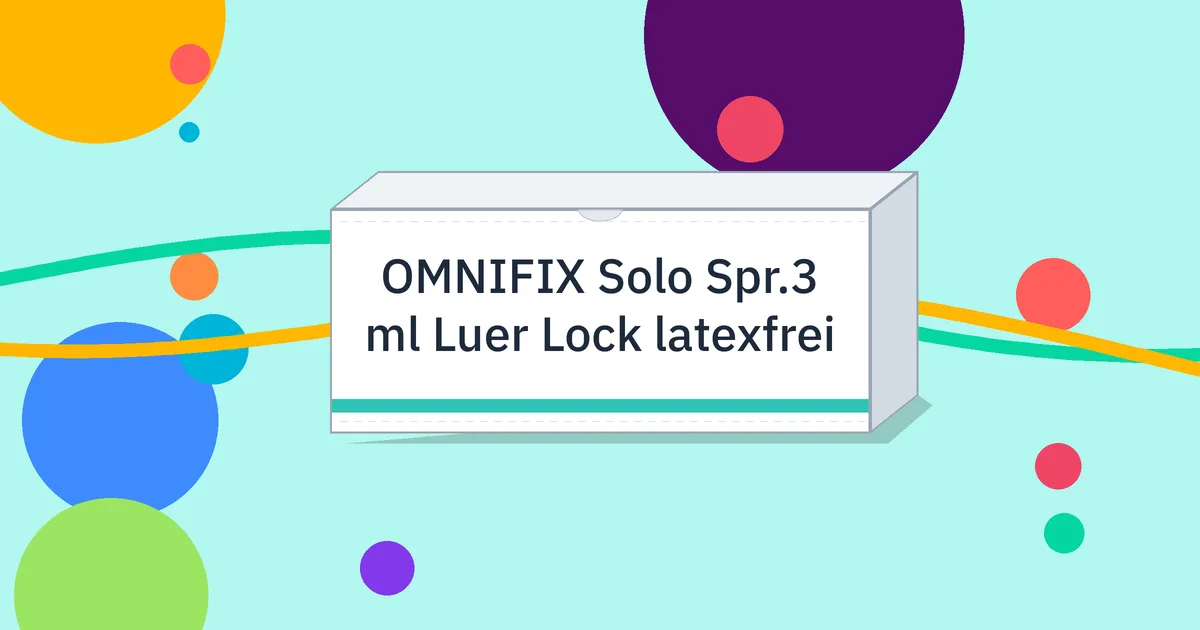 Symbolbild: Packung mit der Aufschrift OMNIFIX Solo Spr.3 ml Luer Lock latexfrei (PZN 18437507) – Verfügbarkeit und Bezug in Apotheken in Frankfurt am Main