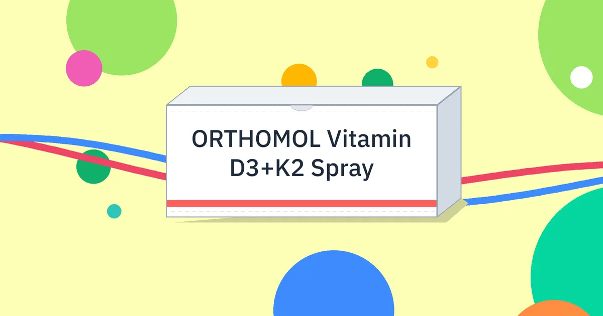 Symbolbild: Packung mit der Aufschrift ORTHOMOL Vitamin D3+K2 Spray (PZN 17444652) – Verfügbarkeit und Bezug in Apotheken in Frankfurt am Main