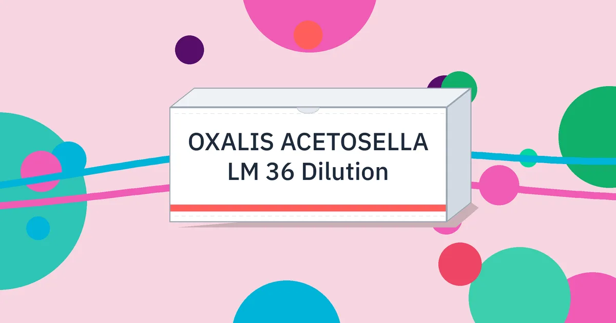 Symbolbild: Packung mit der Aufschrift OXALIS ACETOSELLA LM 36 Dilution (PZN 13629188) – Verfügbarkeit und Bezug in Apotheken in Frankfurt am Main