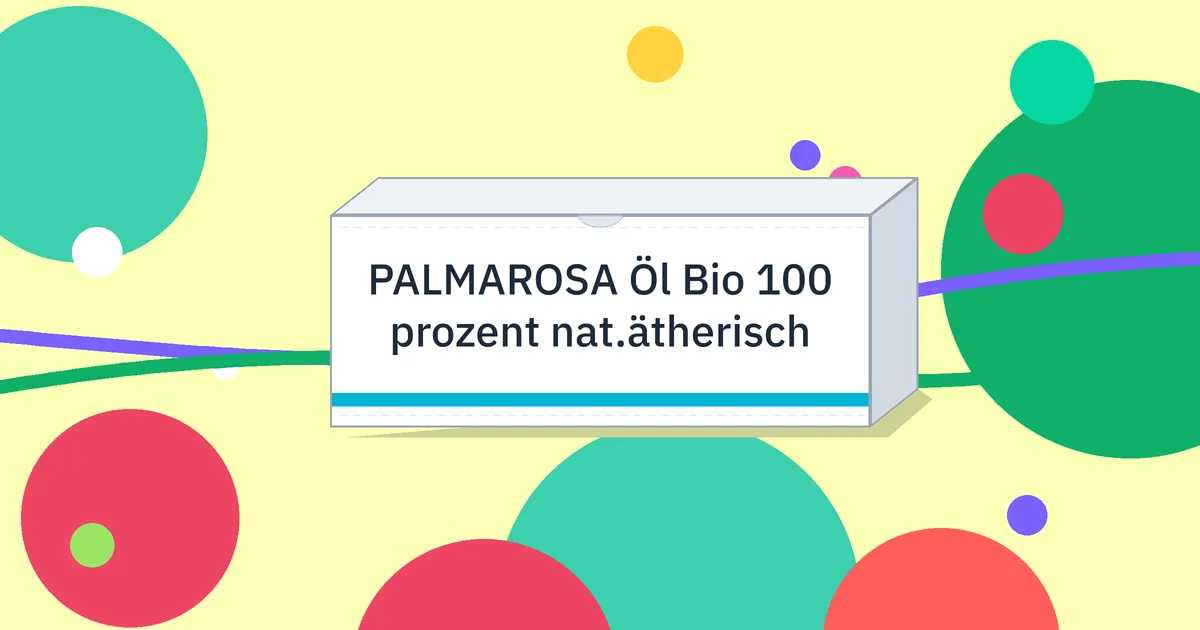 Symbolbild: Packung mit der Aufschrift PALMAROSA Öl Bio 100 prozent nat.ätherisch (PZN 11016010) – Verfügbarkeit und Bezug in Apotheken in Frankfurt am Main