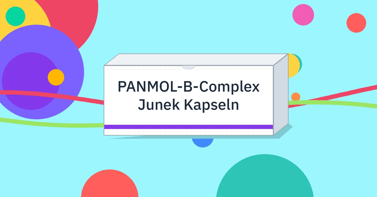Symbolbild: Packung mit der Aufschrift PANMOL-B-Complex Junek Kapseln (PZN 00995939) – Verfügbarkeit und Bezug in Apotheken in Frankfurt am Main