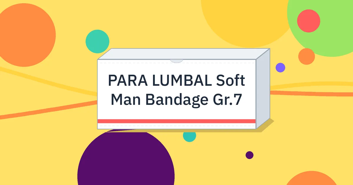 Symbolbild: Packung mit der Aufschrift PARA LUMBAL Soft Man Bandage Gr.7 (PZN 06991227) – Verfügbarkeit und Bezug in Apotheken in Frankfurt am Main