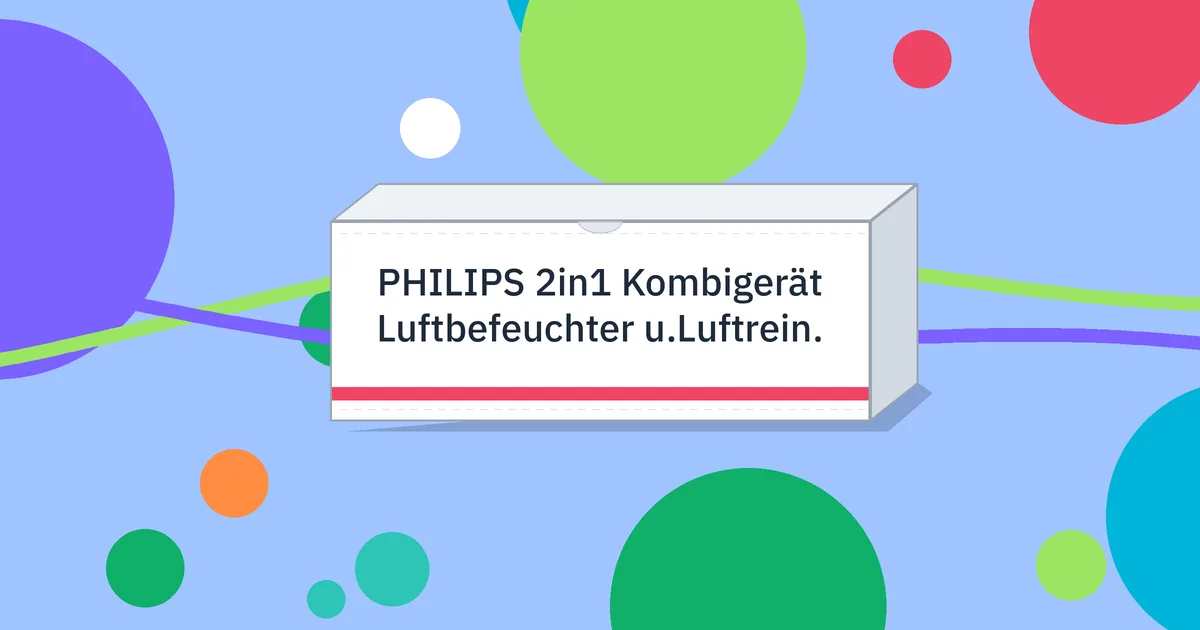 Symbolbild: Packung mit der Aufschrift PHILIPS 2in1 Kombigerät Luftbefeuchter u.Luftrein. (PZN 03109536) – Verfügbarkeit und Bezug in Apotheken in Frankfurt am Main