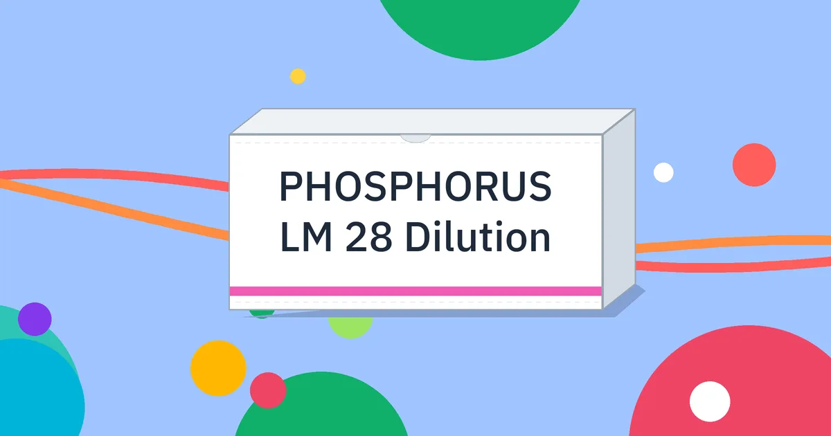 Symbolbild: Packung mit der Aufschrift PHOSPHORUS LM 28 Dilution (PZN 13034199) – Verfügbarkeit und Bezug in Apotheken in Frankfurt am Main