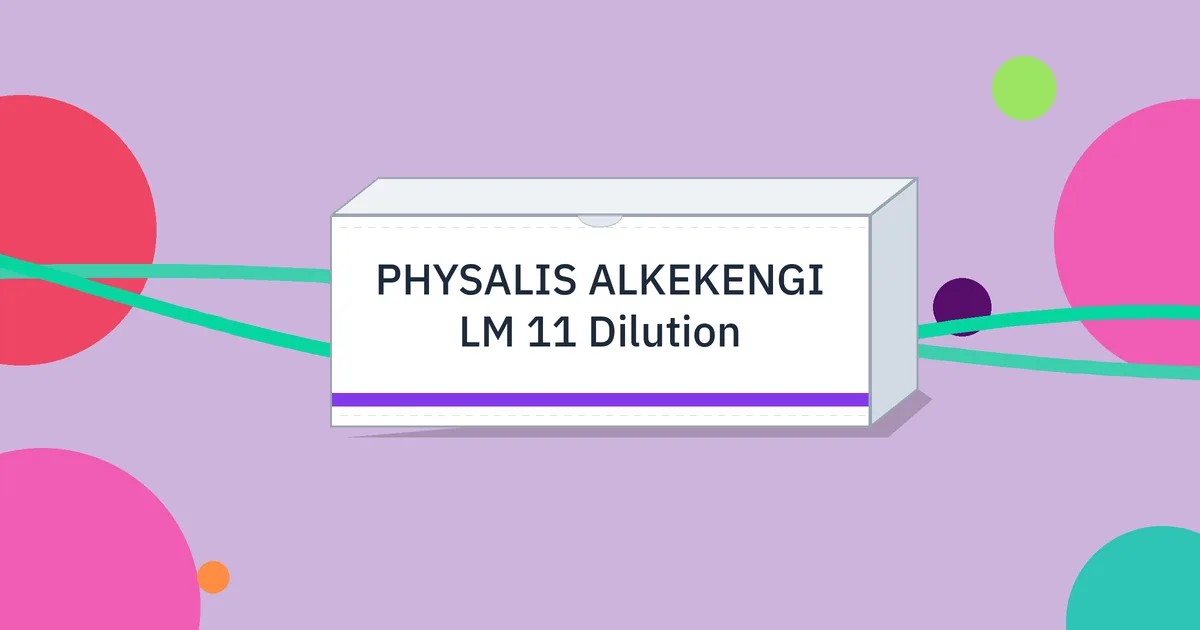 Symbolbild: Packung mit der Aufschrift PHYSALIS ALKEKENGI LM 11 Dilution (PZN 13639695) – Verfügbarkeit und Bezug in Apotheken in Frankfurt am Main