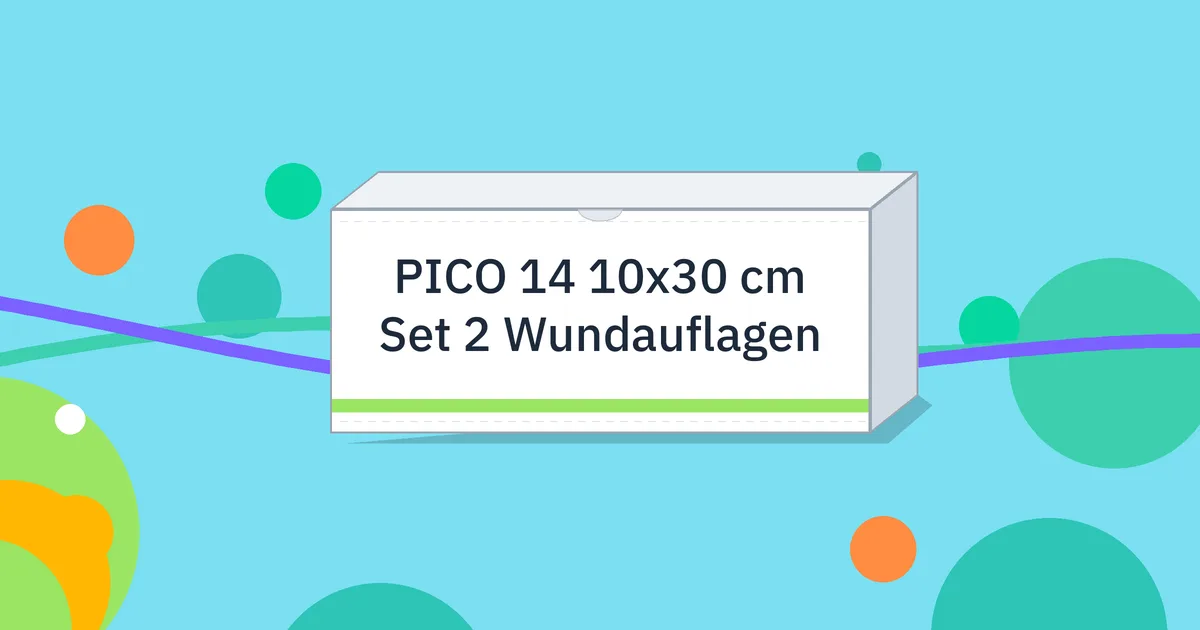 Symbolbild: Packung mit der Aufschrift PICO 14 10x30 cm Set 2 Wundauflagen (PZN 15261522) – Verfügbarkeit und Bezug in Apotheken in Frankfurt am Main