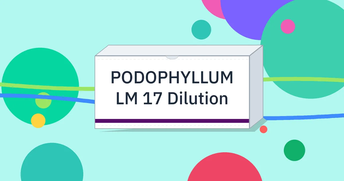 Symbolbild: Packung mit der Aufschrift PODOPHYLLUM LM 17 Dilution (PZN 13042997) – Verfügbarkeit und Bezug in Apotheken in Frankfurt am Main