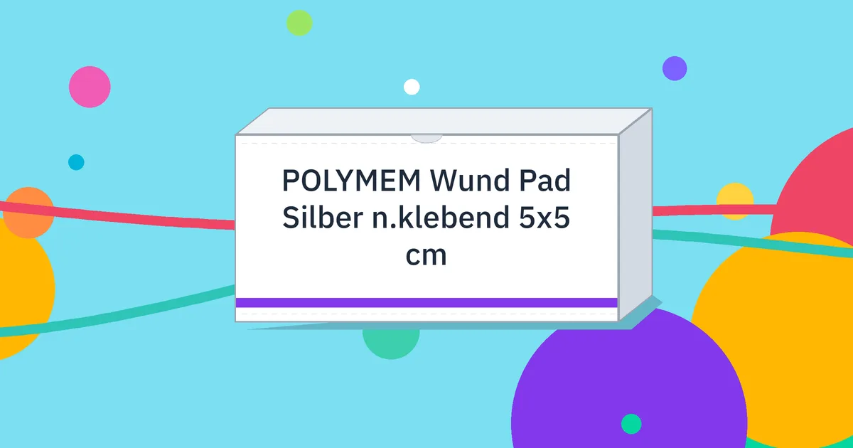 Symbolbild: Packung mit der Aufschrift POLYMEM Wund Pad Silber n.klebend 5x5 cm (PZN 05389959) – Verfügbarkeit und Bezug in Apotheken in Frankfurt am Main