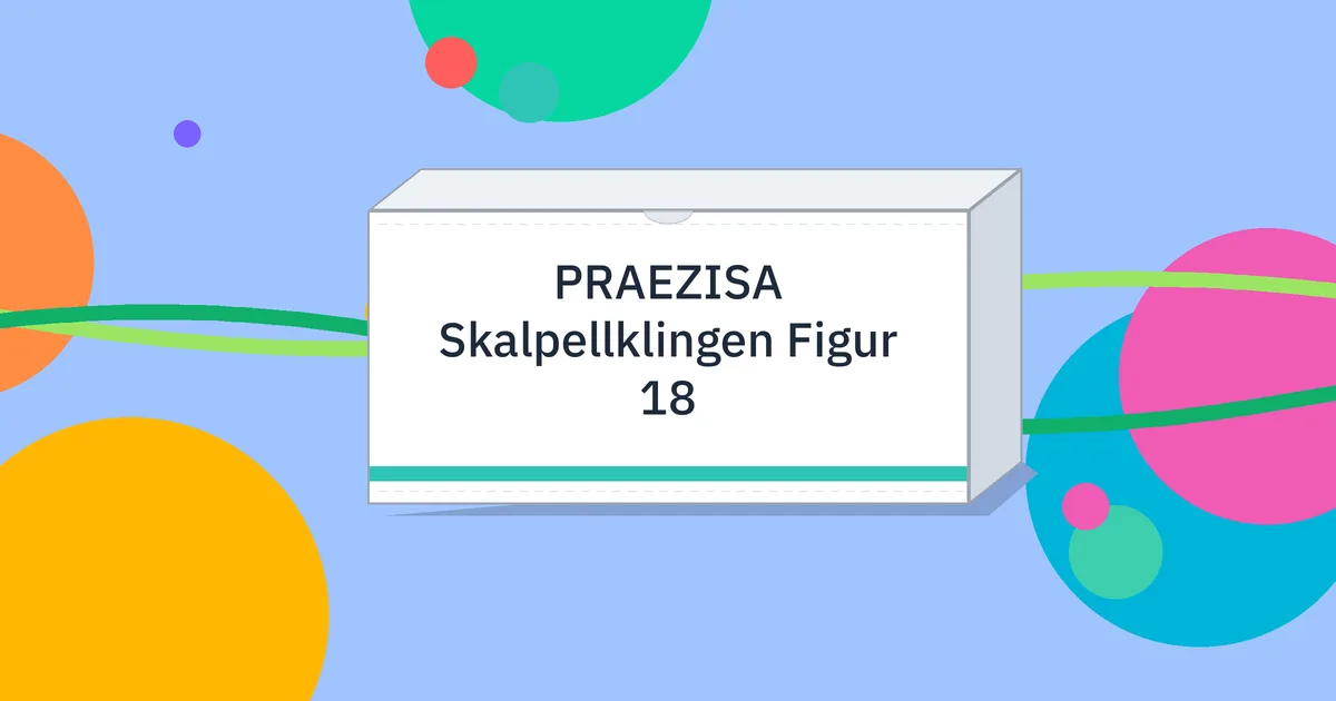 Symbolbild: Packung mit der Aufschrift PRAEZISA Skalpellklingen Figur 18 (PZN 09619706) – Verfügbarkeit und Bezug in Apotheken in Frankfurt am Main