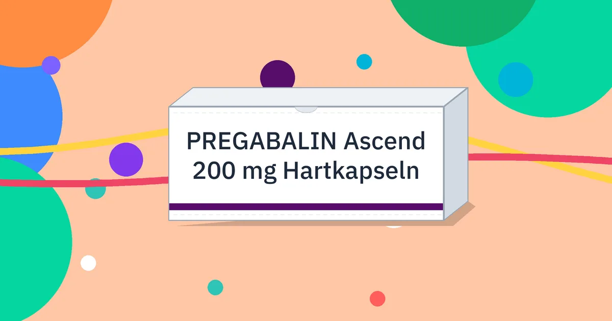 Symbolbild: Packung mit der Aufschrift PREGABALIN Ascend 200 mg Hartkapseln (PZN 16042472) – Verfügbarkeit und Bezug in Apotheken in Frankfurt am Main