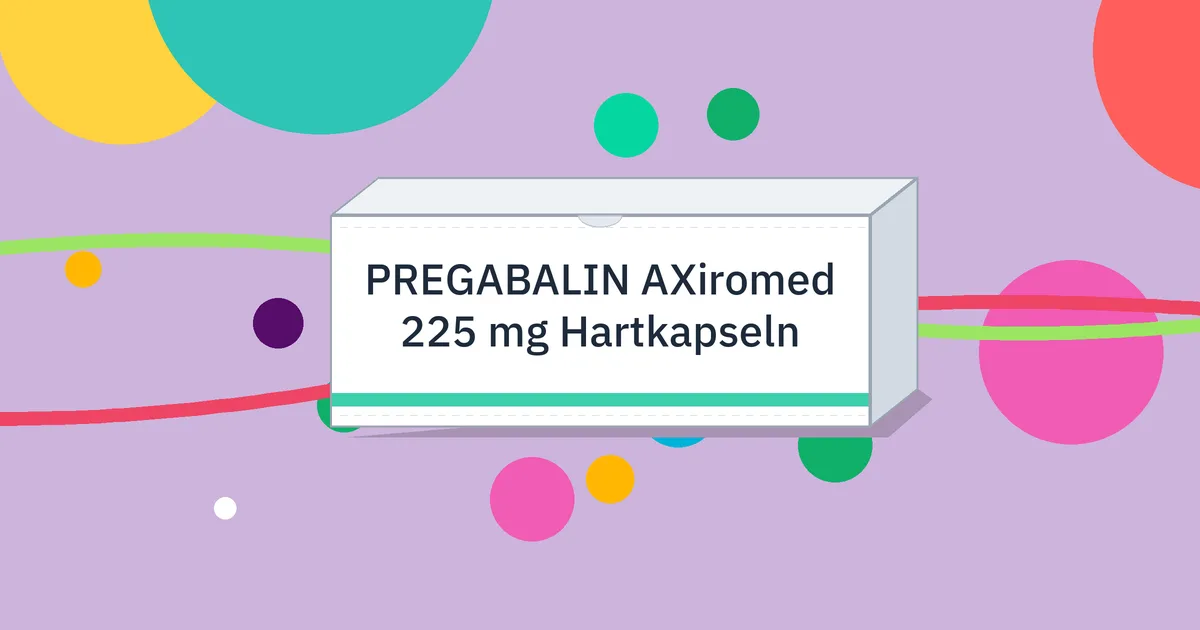 Symbolbild: Packung mit der Aufschrift PREGABALIN AXiromed 225 mg Hartkapseln (PZN 18488611) – Verfügbarkeit und Bezug in Apotheken in Frankfurt am Main