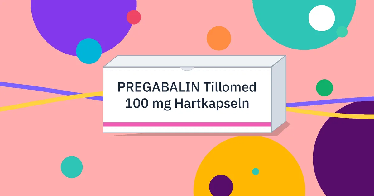 Symbolbild: Packung mit der Aufschrift PREGABALIN Tillomed 100 mg Hartkapseln (PZN 15200294) – Verfügbarkeit und Bezug in Apotheken in Frankfurt am Main