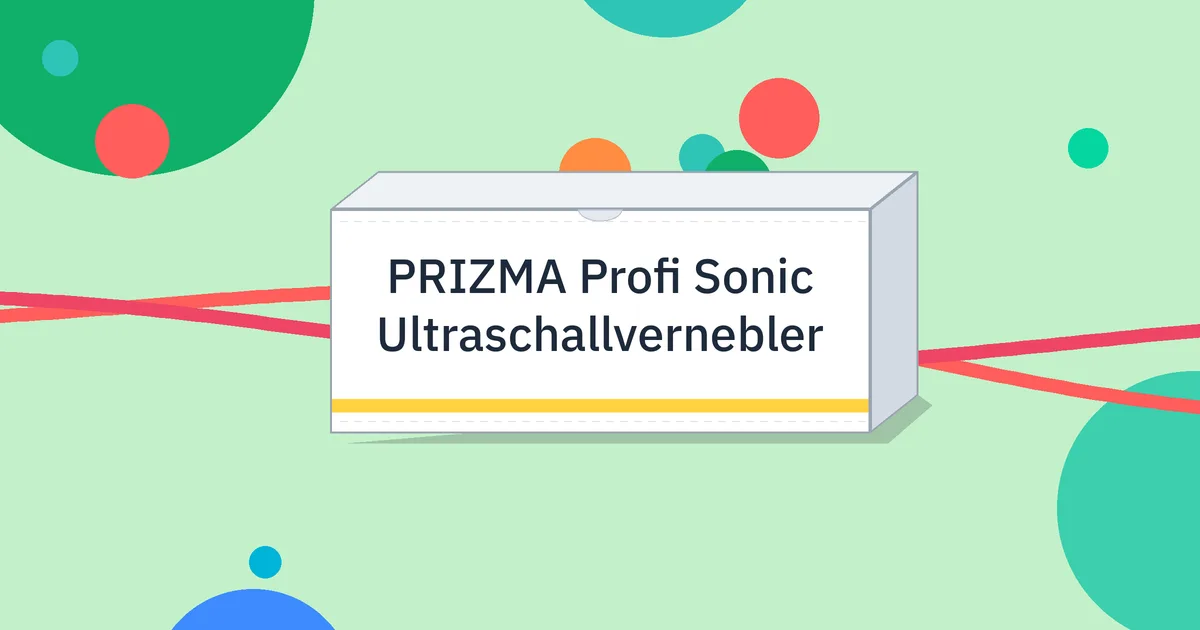 Symbolbild: Packung mit der Aufschrift PRIZMA Profi Sonic Ultraschallvernebler (PZN 19340744) – Verfügbarkeit und Bezug in Apotheken in Frankfurt am Main
