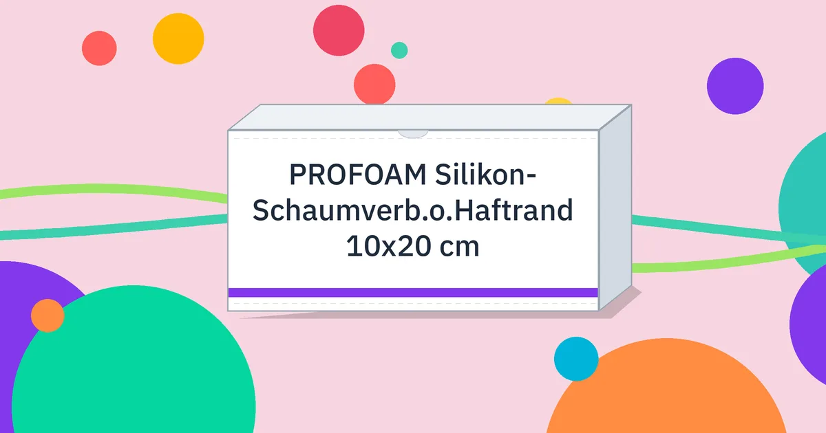 Symbolbild: Packung mit der Aufschrift PROFOAM Silikon-Schaumverb.o.Haftrand 10x20 cm (PZN 19696990) – Verfügbarkeit und Bezug in Apotheken in Frankfurt am Main