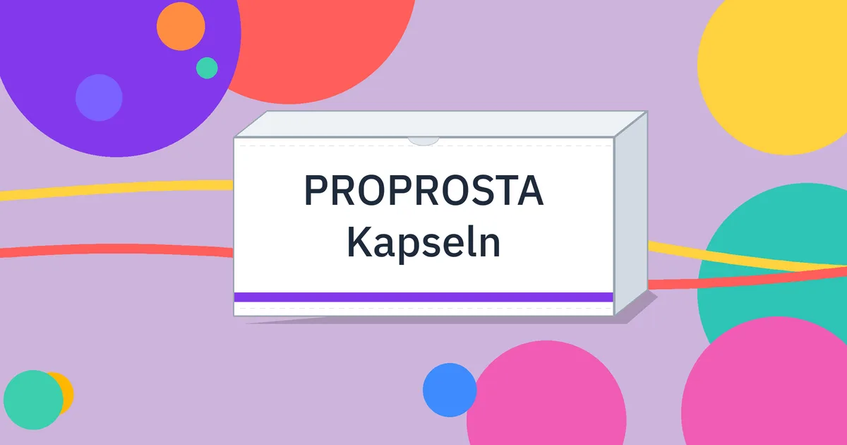 Symbolbild: Packung mit der Aufschrift PROPROSTA Kapseln (PZN 02798485) – Verfügbarkeit und Bezug in Apotheken in Frankfurt am Main