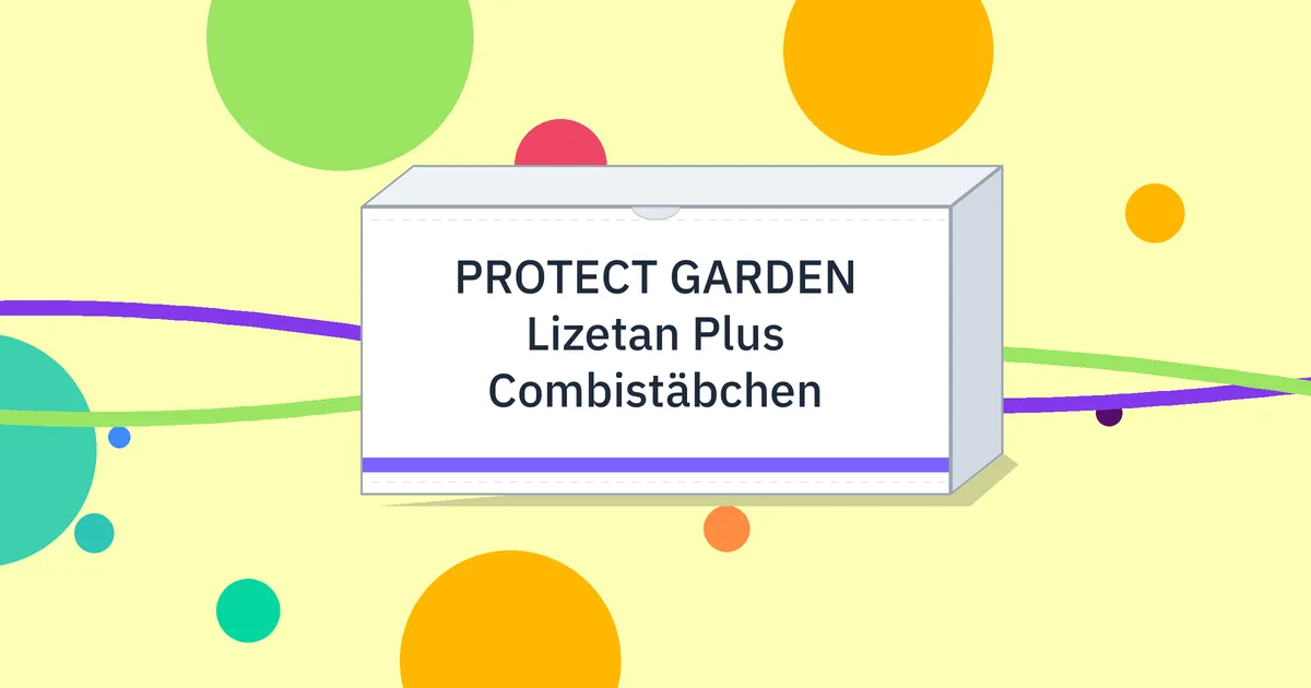 Symbolbild: Packung mit der Aufschrift PROTECT GARDEN Lizetan Plus Combistäbchen (PZN 16017209) – Verfügbarkeit und Bezug in Apotheken in Frankfurt am Main
