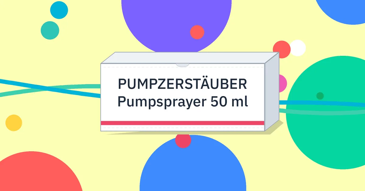 Symbolbild: Packung mit der Aufschrift PUMPZERSTÄUBER Pumpsprayer 50 ml (PZN 00196718) – Verfügbarkeit und Bezug in Apotheken in Frankfurt am Main