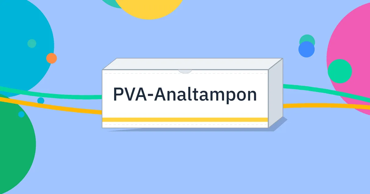 Symbolbild: Packung mit der Aufschrift PVA-Analtampon (PZN 08538561) – Verfügbarkeit und Bezug in Apotheken in Frankfurt am Main
