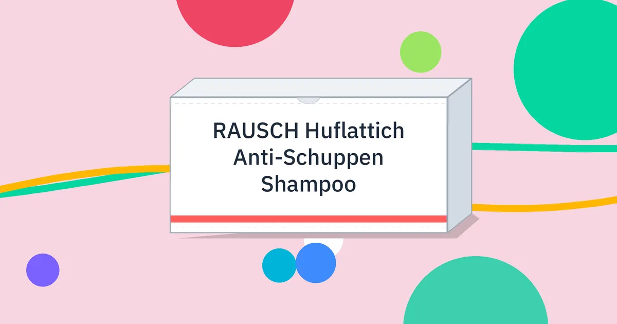 Symbolbild: Packung mit der Aufschrift RAUSCH Huflattich Anti-Schuppen Shampoo (PZN 11071351) – Verfügbarkeit und Bezug in Apotheken in Frankfurt am Main
