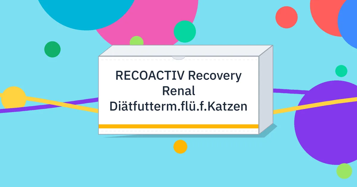 Symbolbild: Packung mit der Aufschrift RECOACTIV Recovery Renal Diätfutterm.flü.f.Katzen (PZN 17201837) – Verfügbarkeit und Bezug in Apotheken in Frankfurt am Main