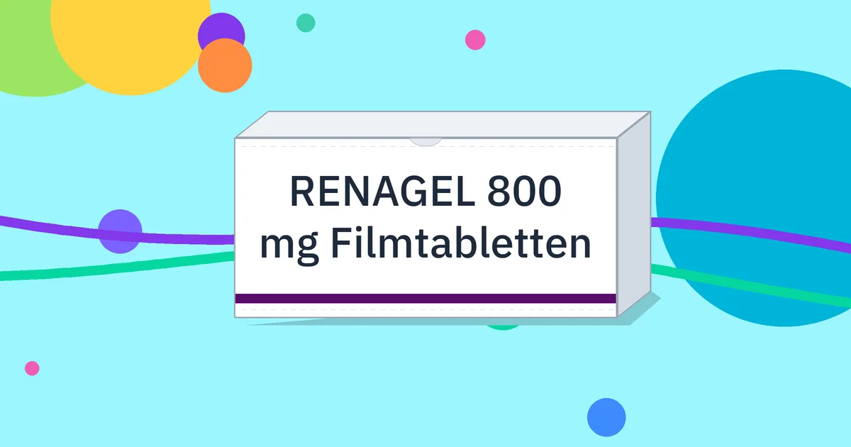 Symbolbild: Packung mit der Aufschrift RENAGEL 800 mg Filmtabletten (PZN 13655346) – Verfügbarkeit und Bezug in Apotheken in Frankfurt am Main