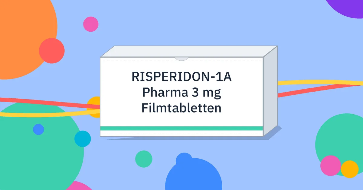 Symbolbild: Packung mit der Aufschrift RISPERIDON-1A Pharma 3 mg Filmtabletten (PZN 05957062) – Verfügbarkeit und Bezug in Apotheken in Frankfurt am Main