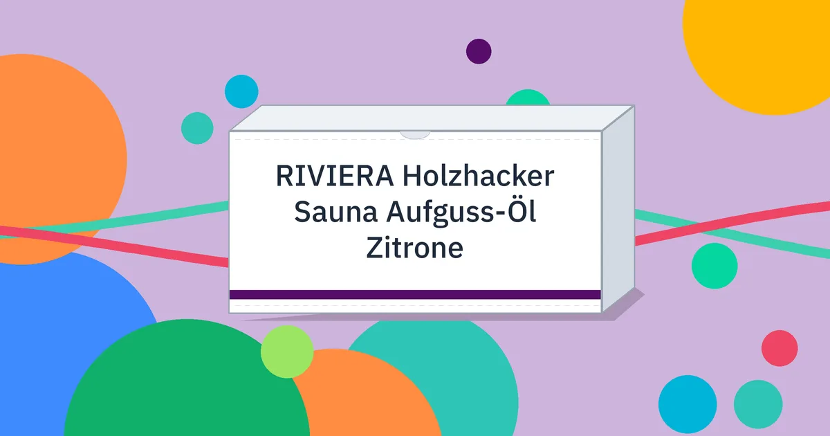 Symbolbild: Packung mit der Aufschrift RIVIERA Holzhacker Sauna Aufguss-Öl Zitrone (PZN 19303507) – Verfügbarkeit und Bezug in Apotheken in Frankfurt am Main