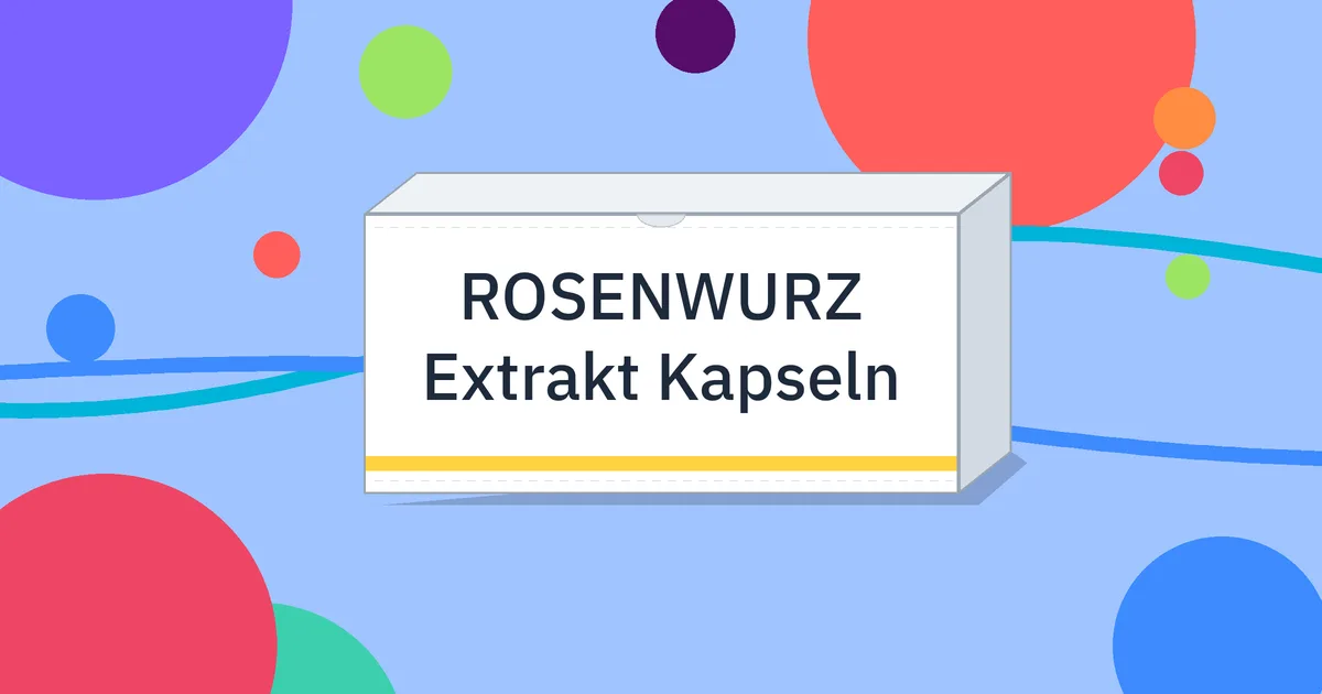 Symbolbild: Packung mit der Aufschrift ROSENWURZ Extrakt Kapseln (PZN 16603663) – Verfügbarkeit und Bezug in Apotheken in Frankfurt am Main