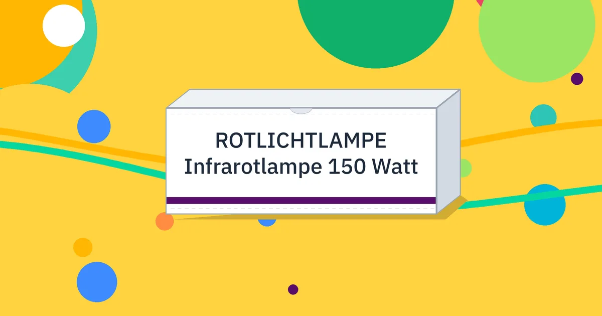 Symbolbild: Packung mit der Aufschrift ROTLICHTLAMPE Infrarotlampe 150 Watt (PZN 17292194) – Verfügbarkeit und Bezug in Apotheken in Frankfurt am Main