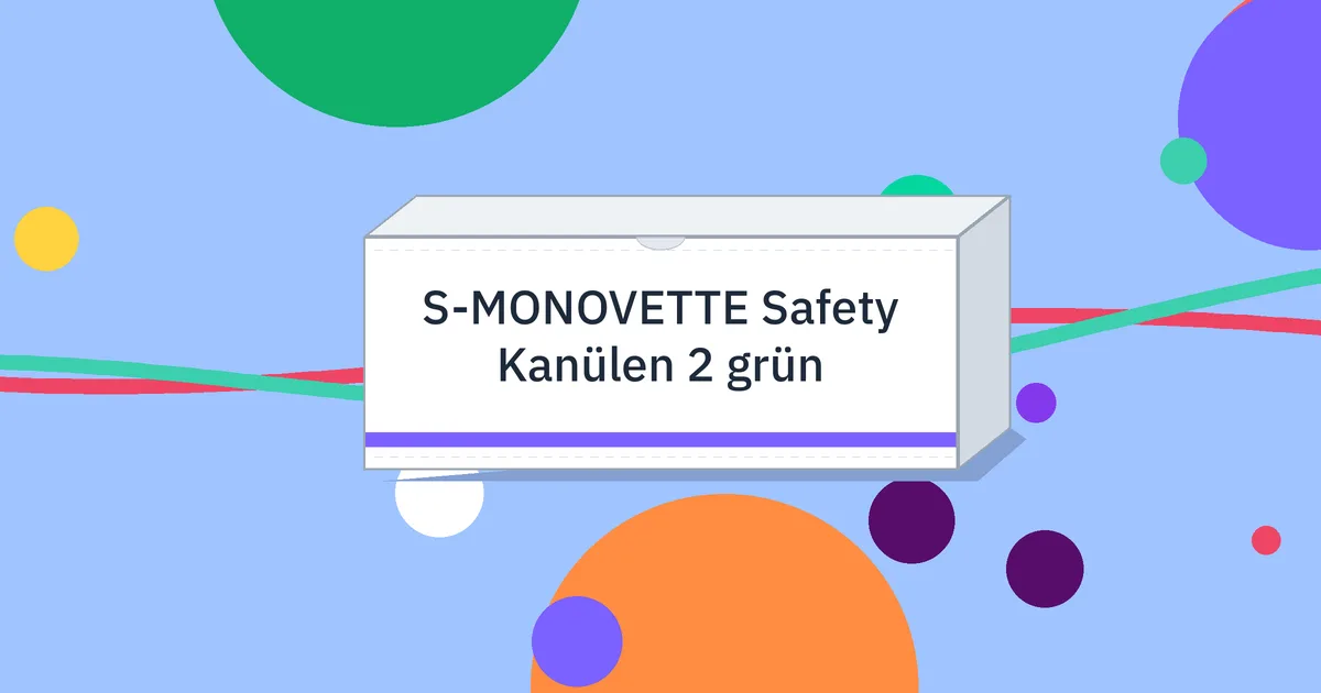 Symbolbild: Packung mit der Aufschrift S-MONOVETTE Safety Kanülen 2 grün (PZN 10259845) – Verfügbarkeit und Bezug in Apotheken in Frankfurt am Main