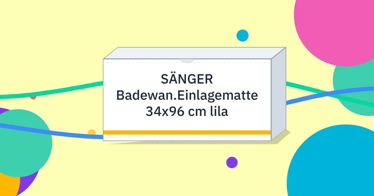 Symbolbild: Packung mit der Aufschrift SÄNGER Badewan.Einlagematte 34x96 cm lila (PZN 01307315) – Verfügbarkeit und Bezug in Apotheken in Frankfurt am Main