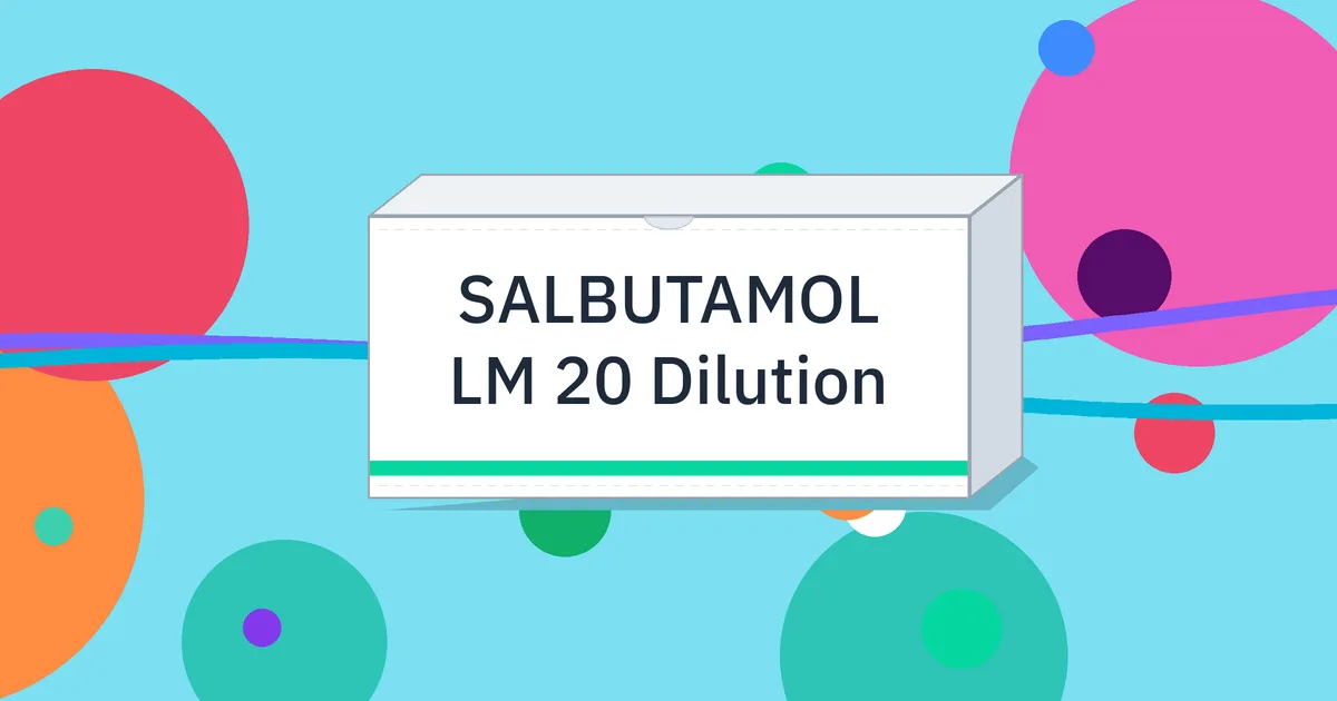 Symbolbild: Packung mit der Aufschrift SALBUTAMOL LM 20 Dilution (PZN 13177272) – Verfügbarkeit und Bezug in Apotheken in Frankfurt am Main