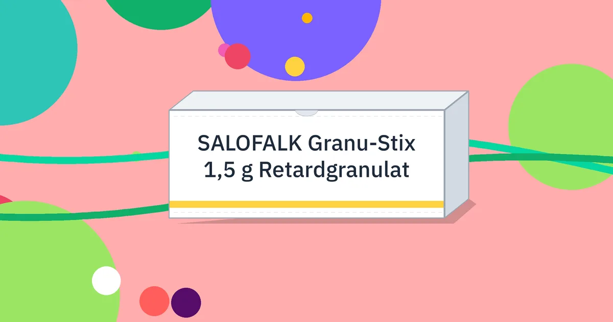 Symbolbild: Packung mit der Aufschrift SALOFALK Granu-Stix 1,5 g Retardgranulat (PZN 18702642) – Verfügbarkeit und Bezug in Apotheken in Frankfurt am Main