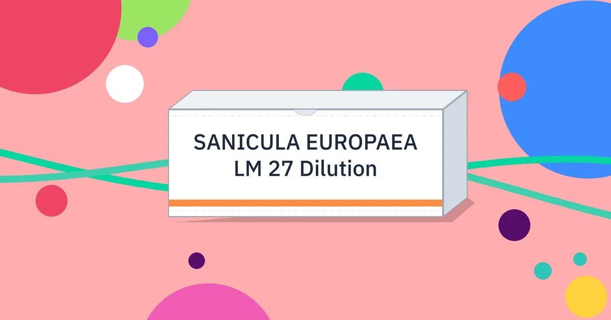 Symbolbild: Packung mit der Aufschrift SANICULA EUROPAEA LM 27 Dilution (PZN 13182379) – Verfügbarkeit und Bezug in Apotheken in Frankfurt am Main
