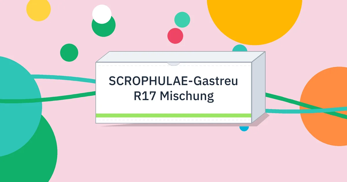 Symbolbild: Packung mit der Aufschrift SCROPHULAE-Gastreu R17 Mischung (PZN 08492468) – Verfügbarkeit und Bezug in Apotheken in Frankfurt am Main