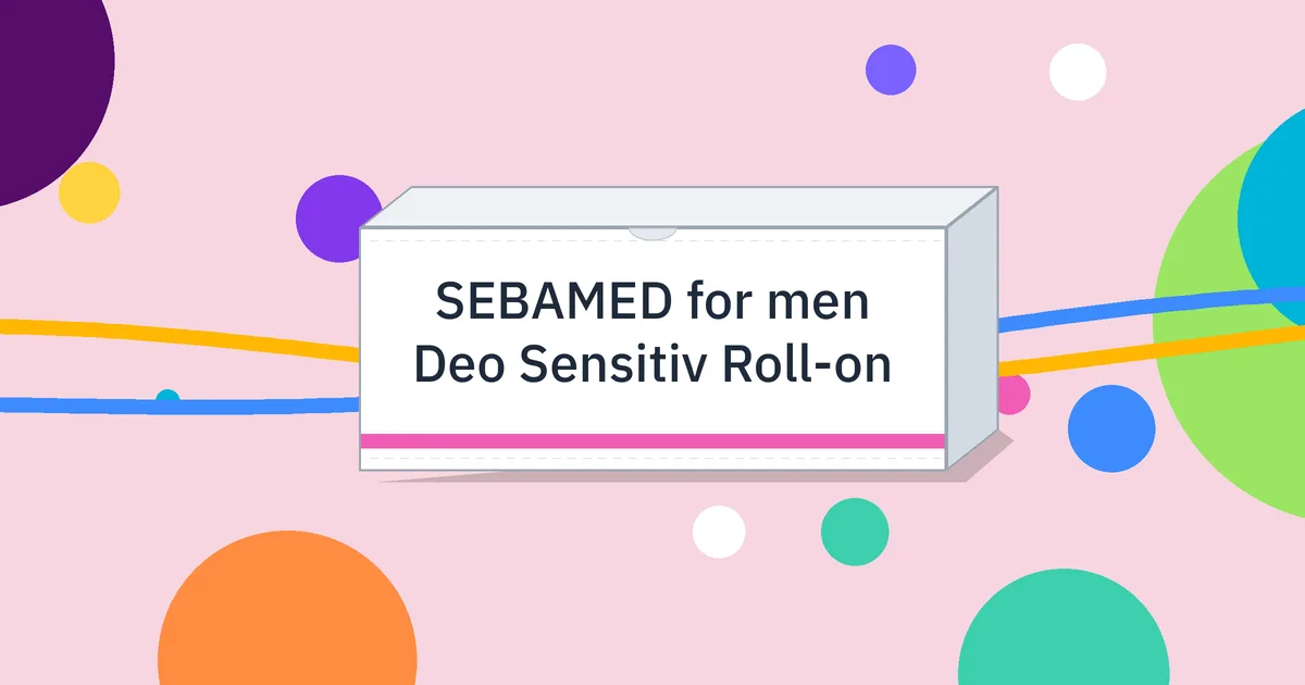 Symbolbild: Packung mit der Aufschrift SEBAMED for men Deo Sensitiv Roll-on (PZN 16932817) – Verfügbarkeit und Bezug in Apotheken in Frankfurt am Main