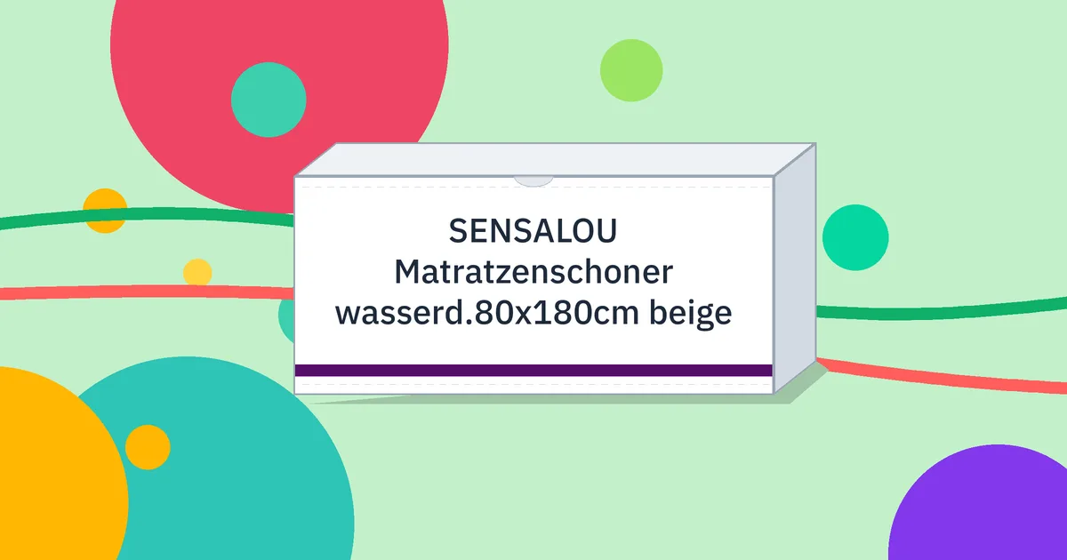 Symbolbild: Packung mit der Aufschrift SENSALOU Matratzenschoner wasserd.80x180cm beige (PZN 20739658) – Verfügbarkeit und Bezug in Apotheken in Frankfurt am Main