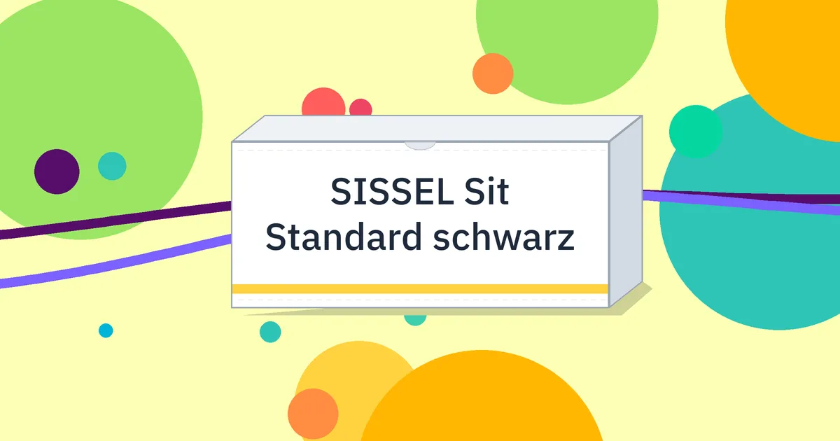 Symbolbild: Packung mit der Aufschrift SISSEL Sit Standard schwarz (PZN 01051465) – Verfügbarkeit und Bezug in Apotheken in Frankfurt am Main