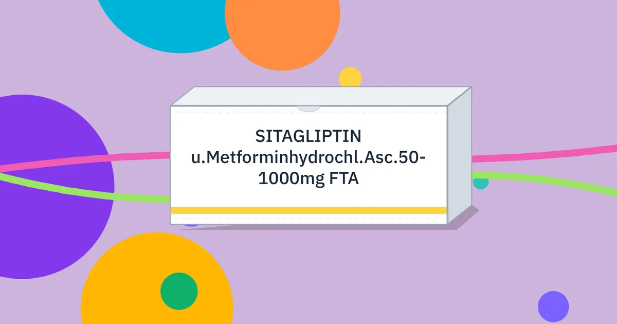 Symbolbild: Packung mit der Aufschrift SITAGLIPTIN u.Metforminhydrochl.Asc.50-1000mg FTA (PZN 19964433) – Verfügbarkeit und Bezug in Apotheken in Frankfurt am Main